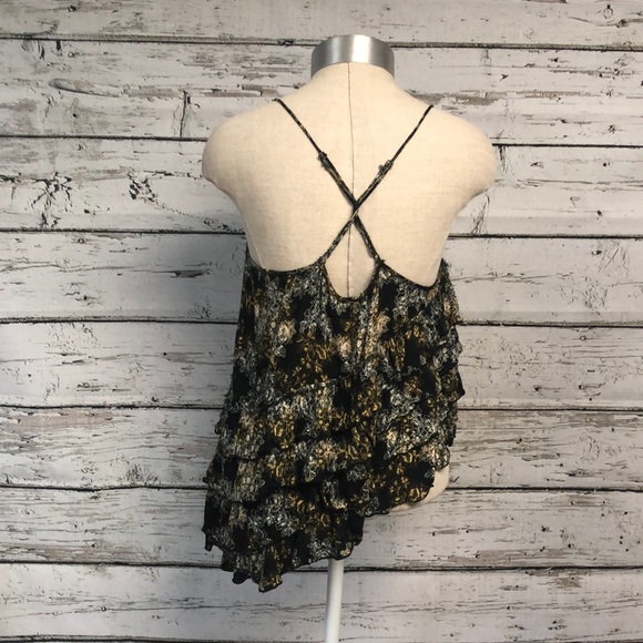 Free People | Tops | Free People Flutter By Tired Ruffle Tank | Poshmark